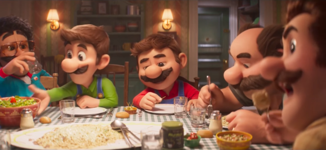 File:Mario and Luigi at dinner - TSMBM.png - Super Mario Wiki, the ...