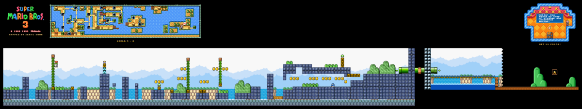 File:SMAS SMB3 World 3-8 Map.png - Super Mario Wiki, the Mario encyclopedia