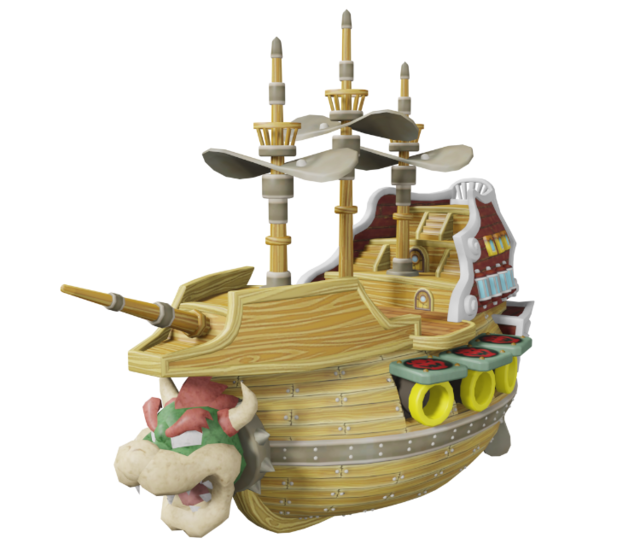 File Bowser s Airship Model NSMBU png Super Mario Wiki The Mario