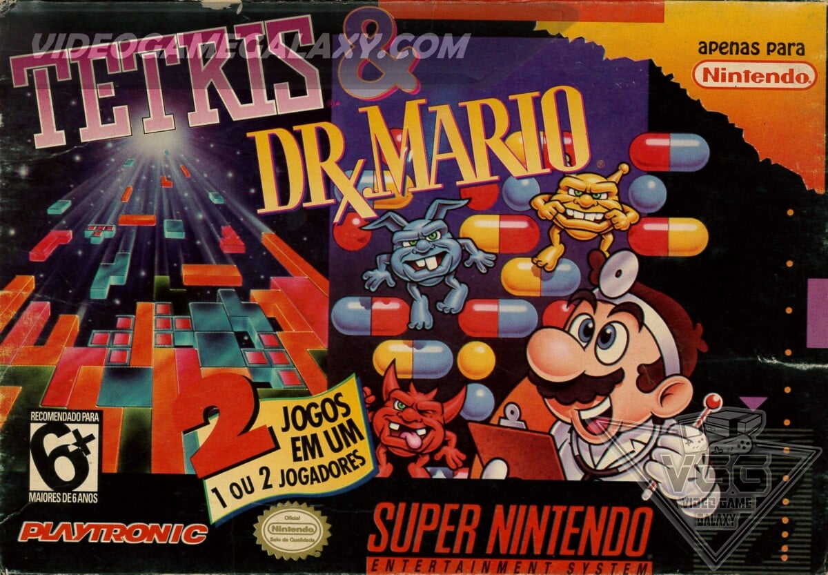 File:Tetris & Dr. Mario Box BRA.jpg - Super Mario Wiki, the Mario ...