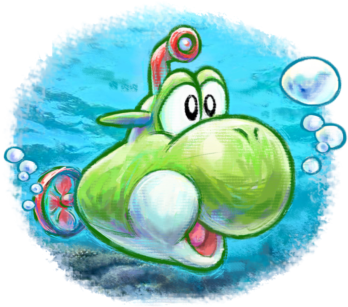 Submarine Yoshi - Super Mario Wiki, the Mario encyclopedia