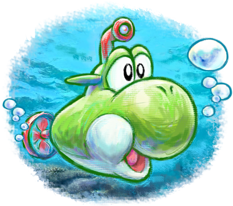 File:Yoshi Submarine Artwork - Yoshi's New Island.png - Super Mario ...