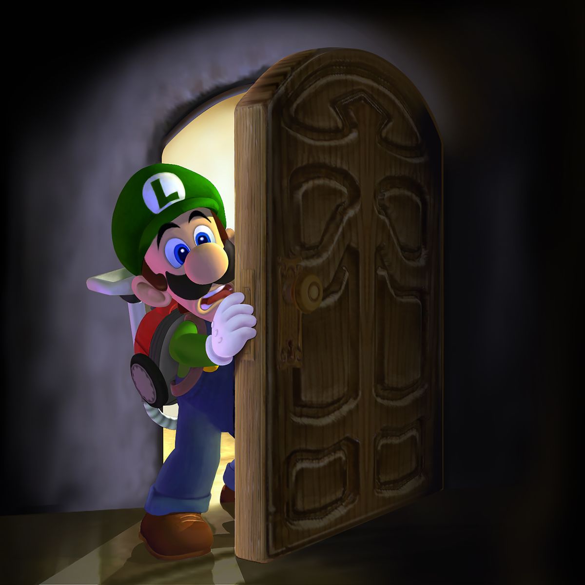 File:LM Luigi Opening a Door Artwork.jpg - Super Mario Wiki, the Mario ...