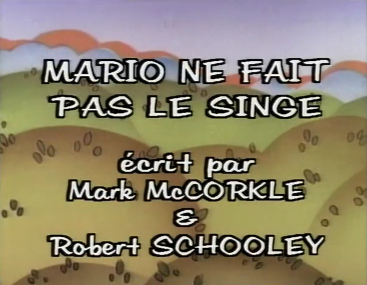 File:TSMBSS Mario of the Apes title card FRE.png - Super Mario Wiki ...