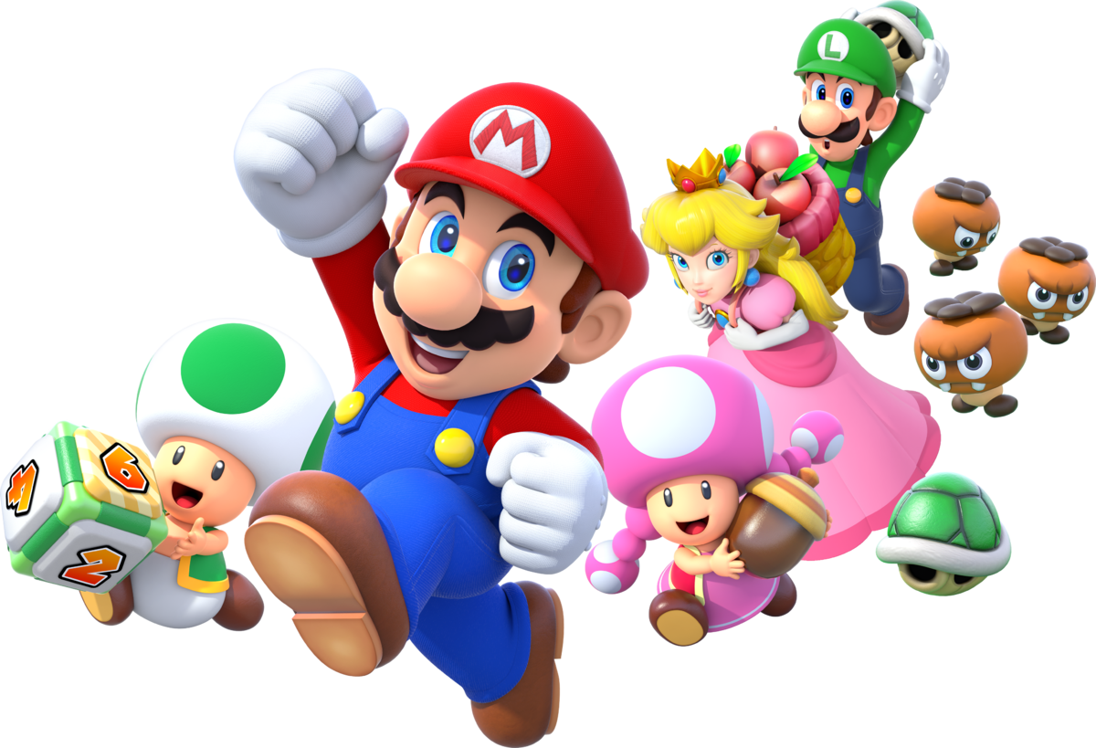 File:MPSR - Character group (shadowless).png - Super Mario Wiki, the ...