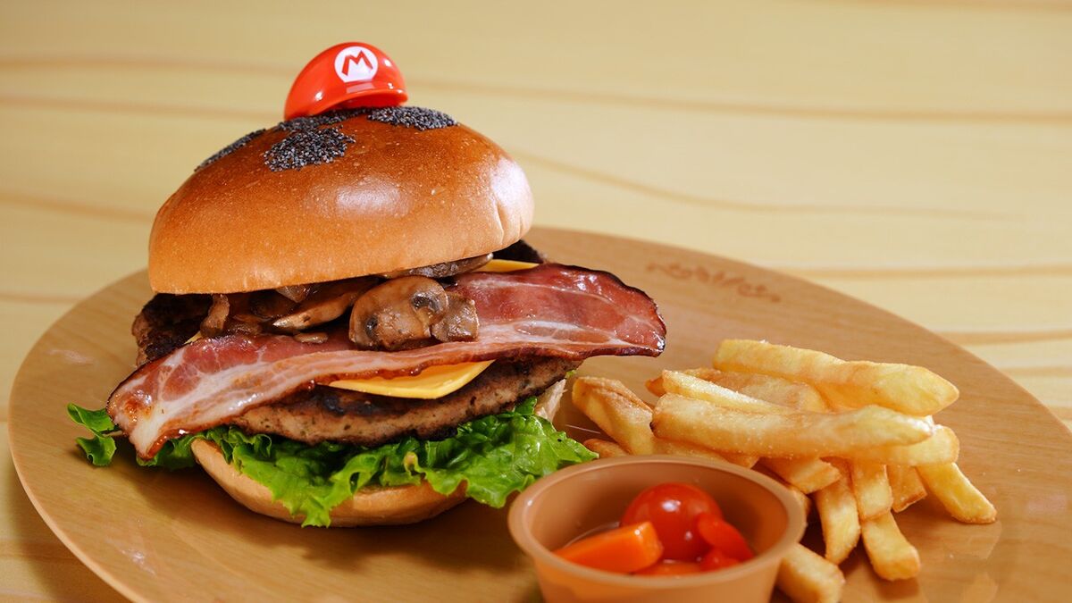 File:SNW Kinopio Cafe Mario Burger.jpg - Super Mario Wiki, the Mario ...