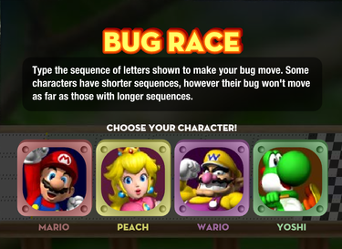 Bug Race - Super Mario Wiki, the Mario encyclopedia
