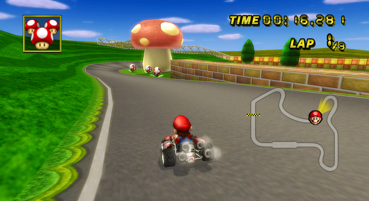File:MKW N64 Mario Raceway Large Mushroom.png - Super Mario Wiki, the ...