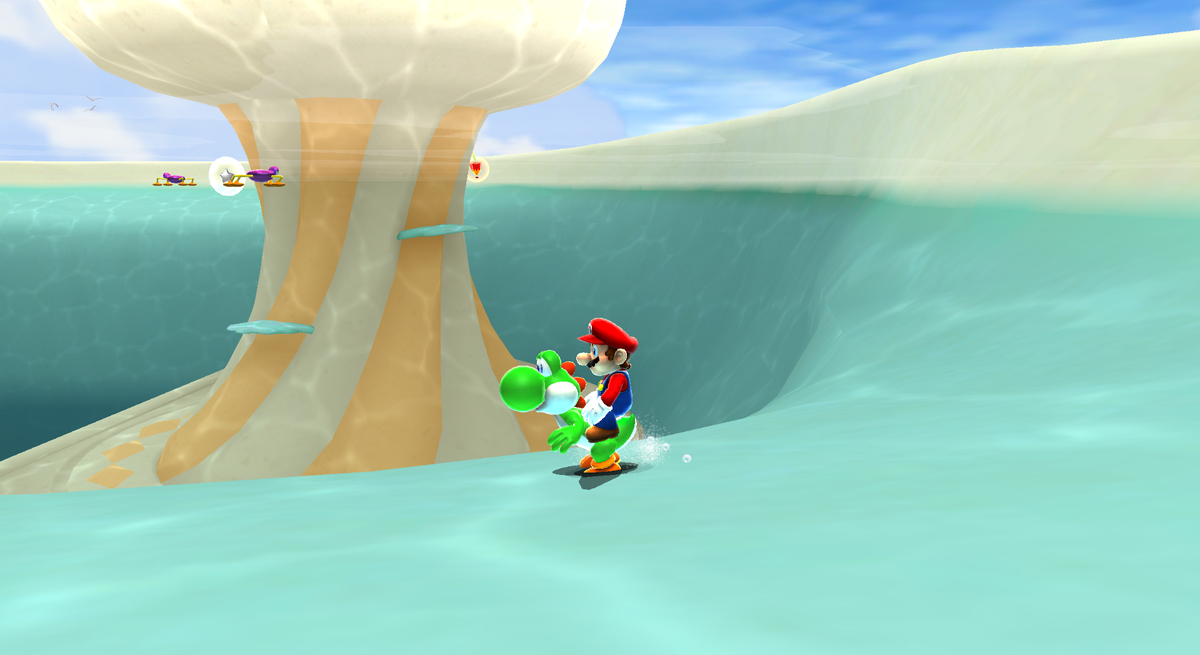 File:SMG2 Yoshi Underwater Glitch.png - Super Mario Wiki, the Mario ...