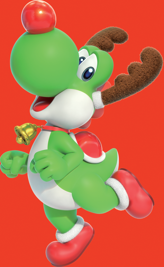File:Yoshi Rudolph Full Artwork.png - Super Mario Wiki, the Mario ...