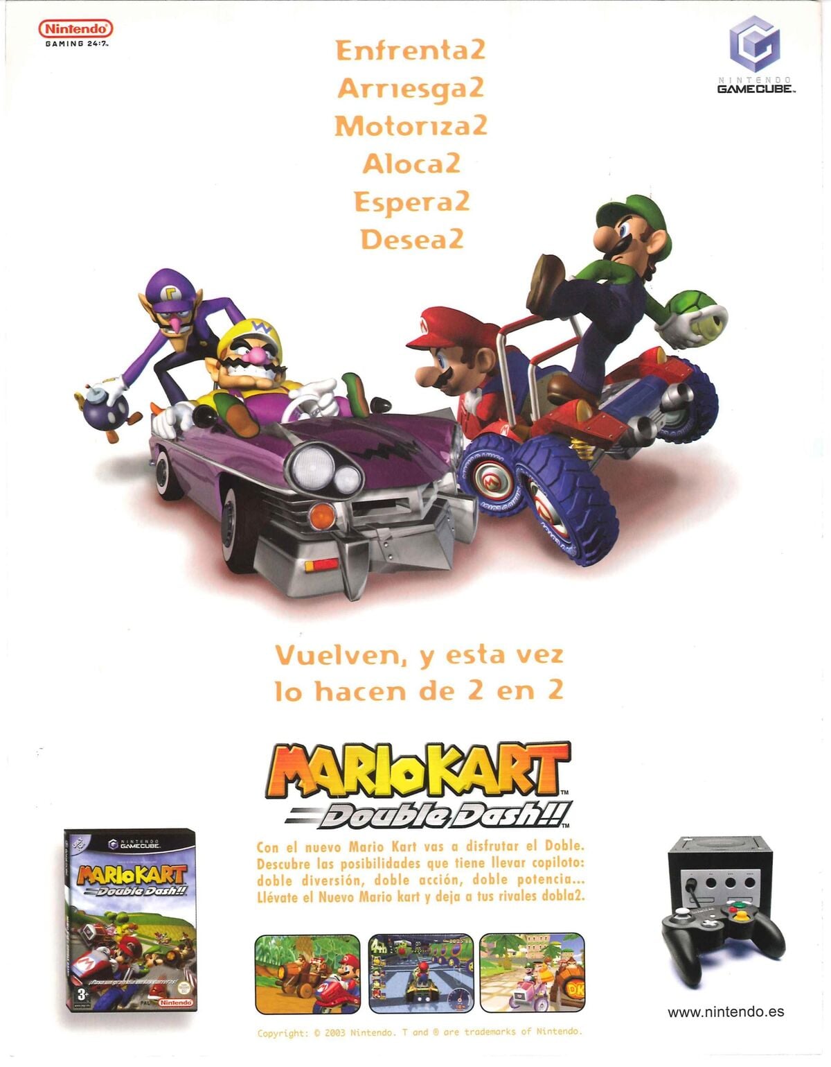 File:MKDD Print ad ESP.jpg - Super Mario Wiki, the Mario encyclopedia