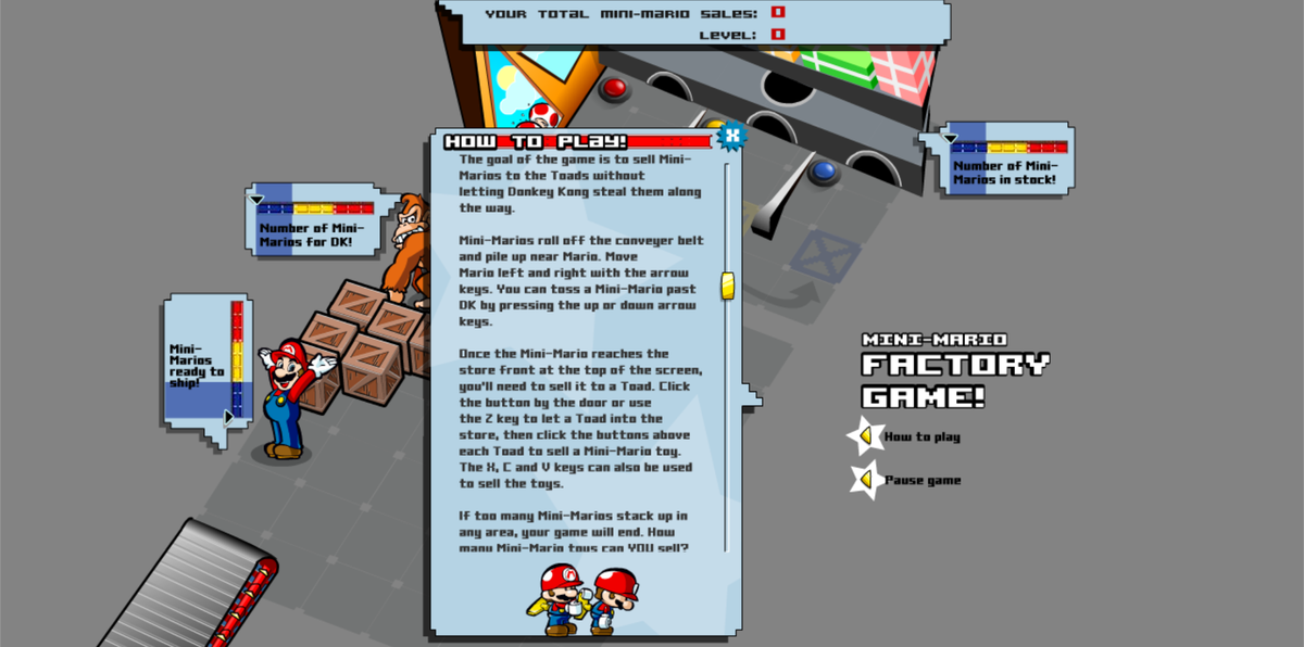 Mini-Mario Factory Game! - Super Mario Wiki, the Mario encyclopedia