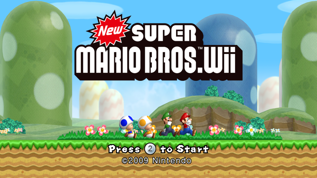 File:NSMBW Title Screen.png - Super Mario Wiki, the Mario encyclopedia