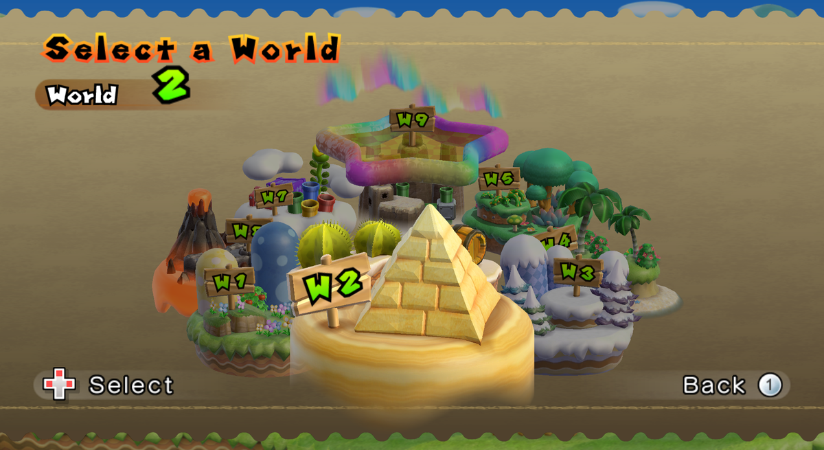 File:NSMBW World 2 World Select.png - Super Mario Wiki, the Mario ...