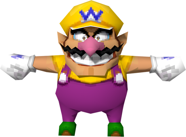 File:SM64DS Wario Model.png - Super Mario Wiki, the Mario encyclopedia