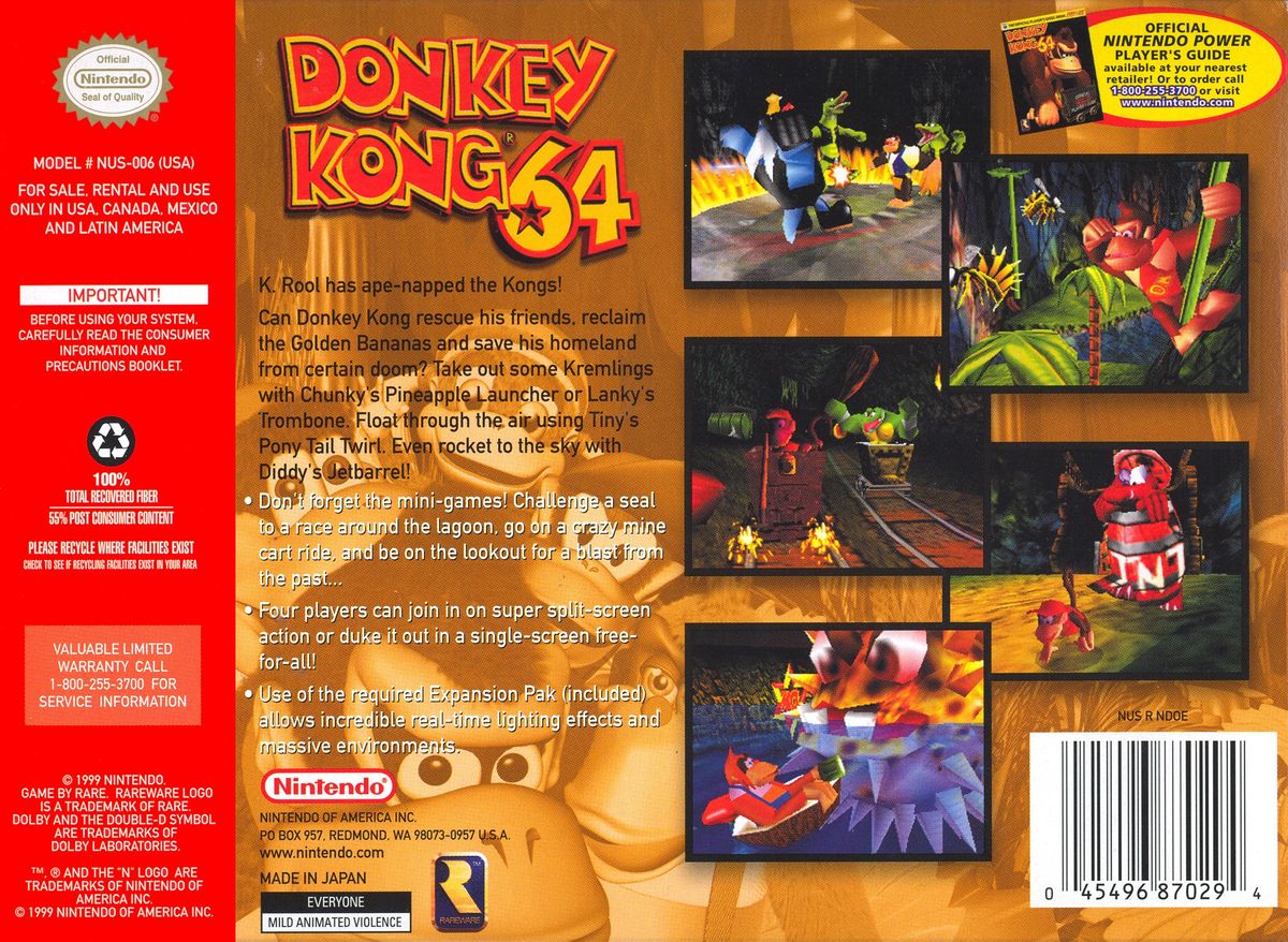 File:N64 donkeykong64 back.jpg - Super Mario Wiki, the Mario encyclopedia