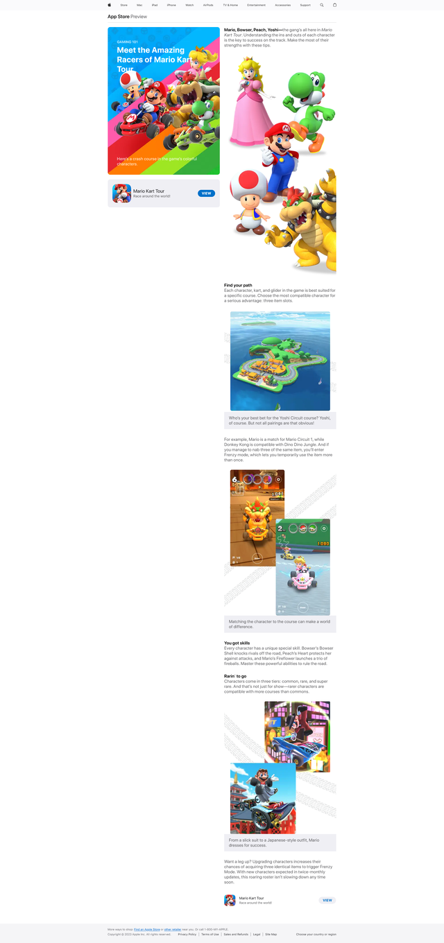 File:App Store screenshot story Meet the Amazing Racers of MKT.png - Super Mario Wiki, the Mario ...