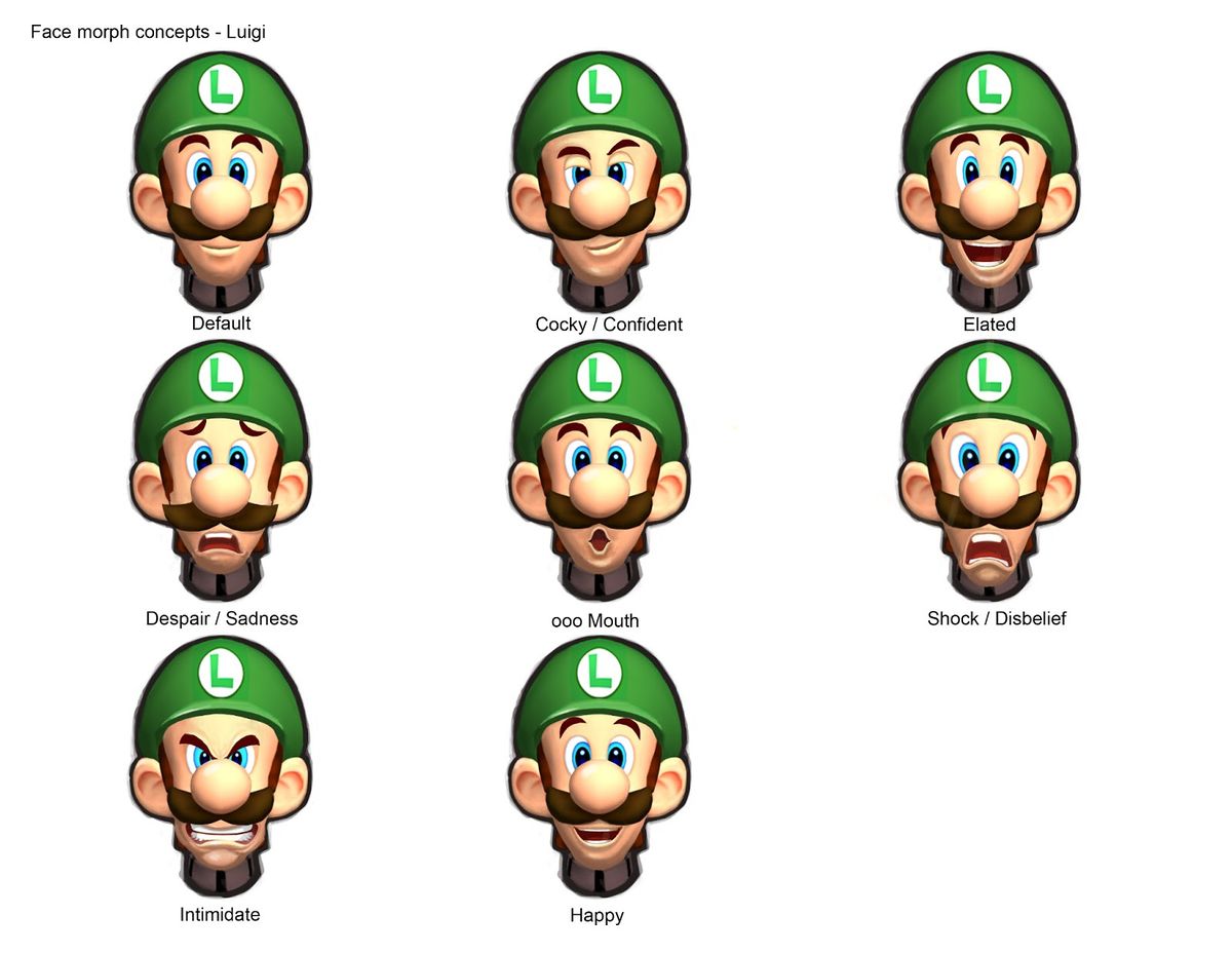File:MSC Concept Art - Luigi Expressions.jpg - Super Mario Wiki, the ...