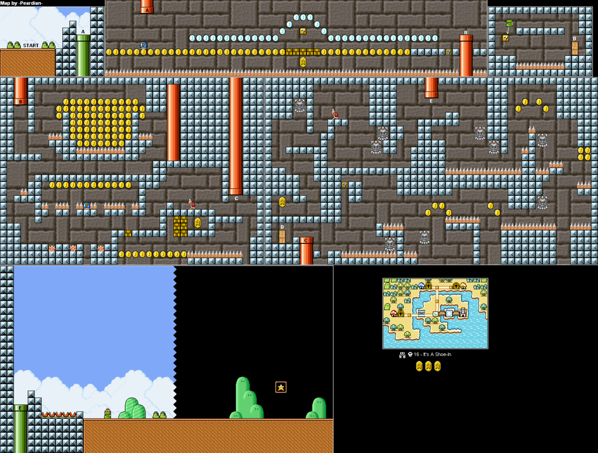 File:It's a Shoe-In map.png - Super Mario Wiki, the Mario encyclopedia