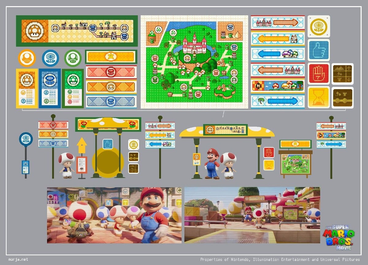 File:TSMBM Signs Concept Art.jpg - Super Mario Wiki, the Mario encyclopedia