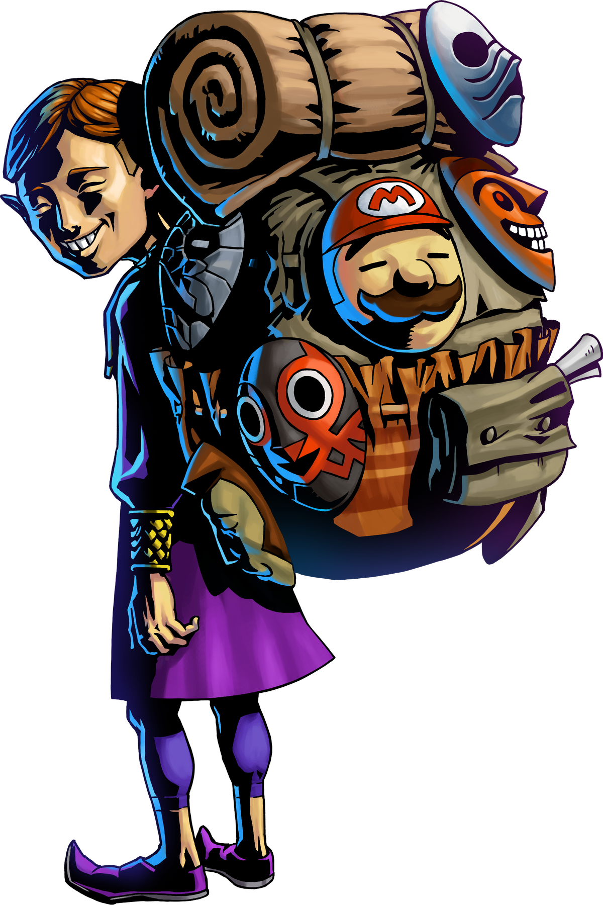 File:MM3D Artwork Happy Mask Salesman.png - Super Mario Wiki, the Mario ...