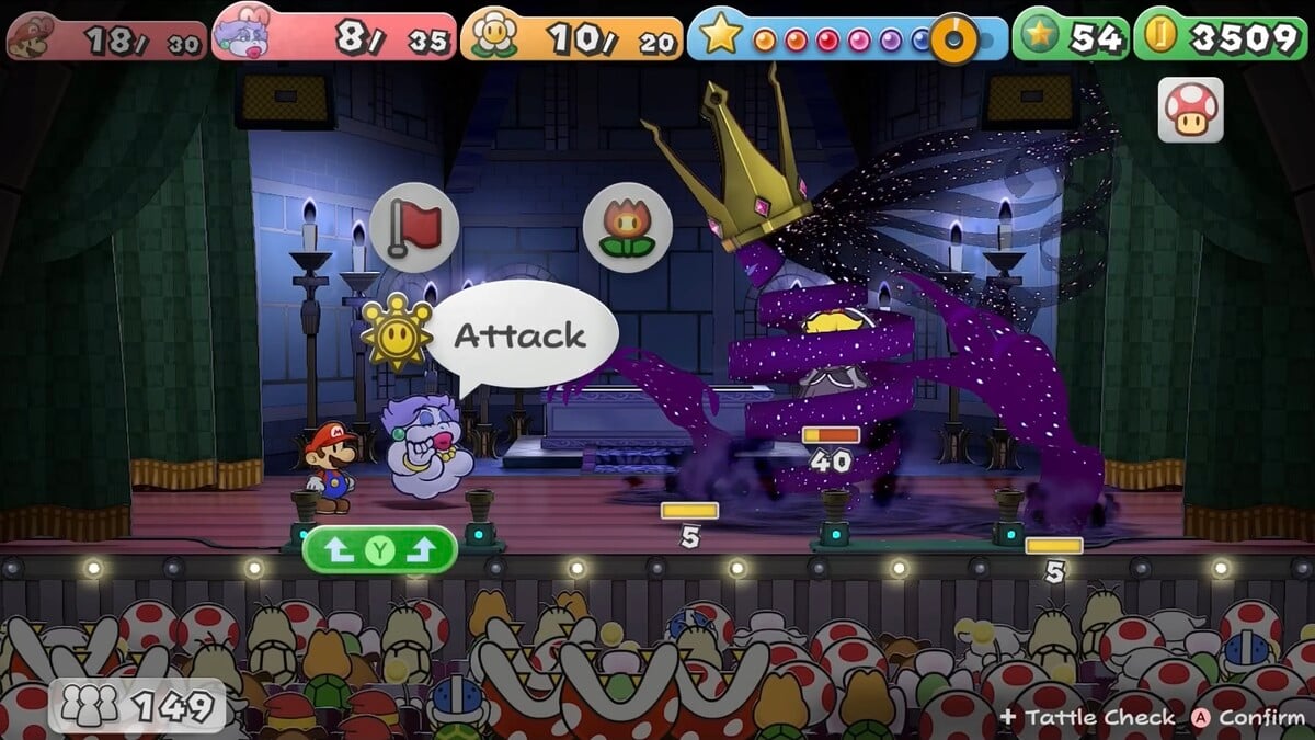 File:PMTTYDNS Shadow Queen battle.jpg - Super Mario Wiki, the Mario ...