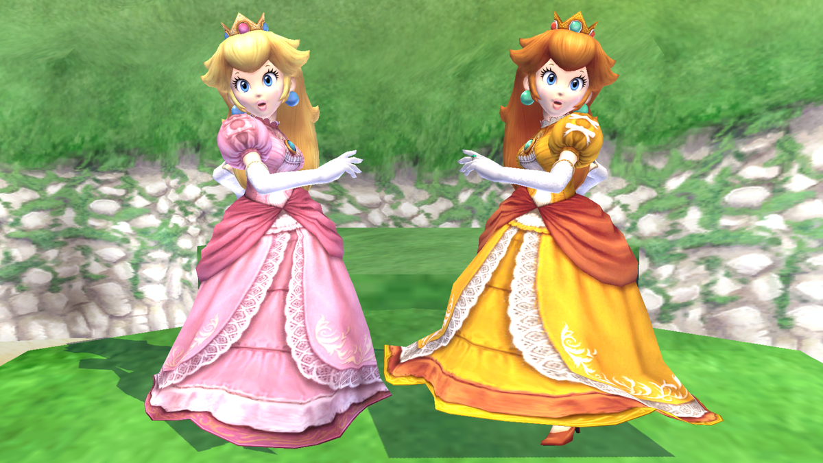 File:Peach-DaisyRecolor-SSBBrawl.png - Super Mario Wiki, the Mario ...