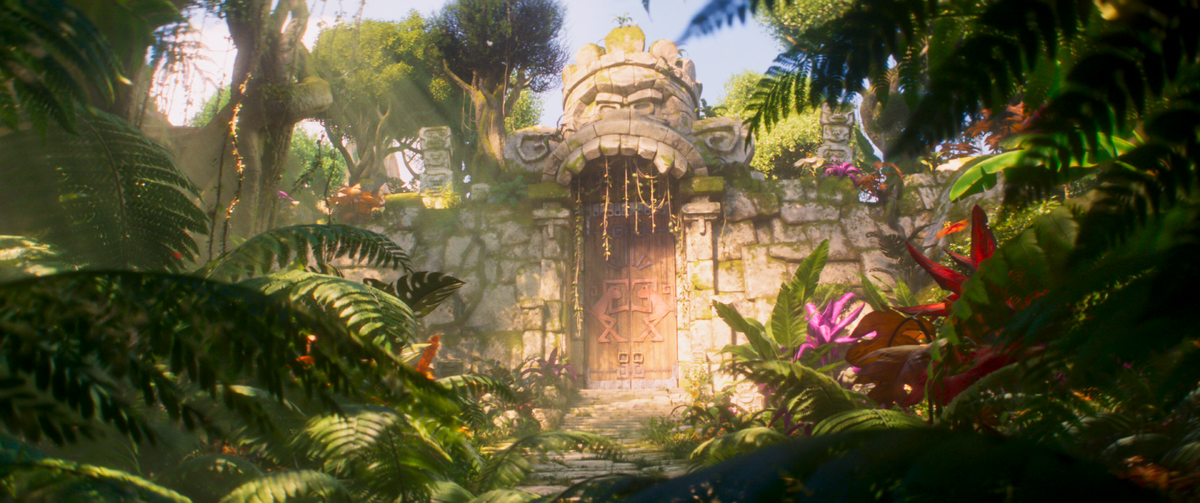 File:Jungle Kingdom palace entrance - TSMBM.png - Super Mario Wiki, the ...