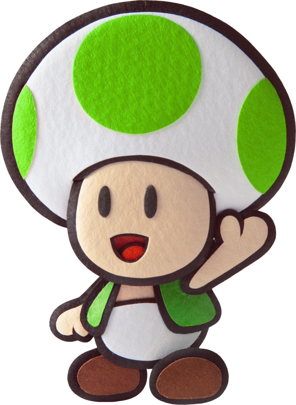 File:PMSS - Green Toad Wave Artwork.png - Super Mario Wiki, the Mario ...