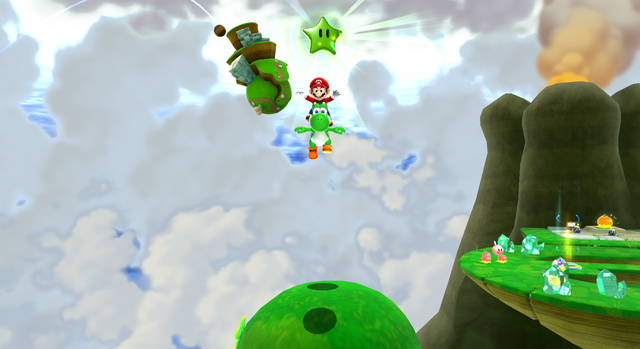File:SMG2 Yoshi Star Green Star 1.png - Super Mario Wiki, the Mario ...