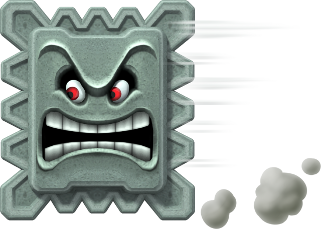 File:Horizontal Thwomp.png - Super Mario Wiki, the Mario encyclopedia