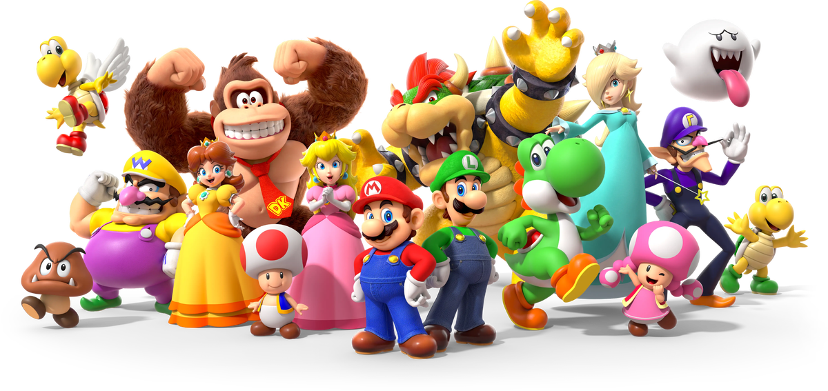 File:Super Mario group art.png - Super Mario Wiki, the Mario encyclopedia