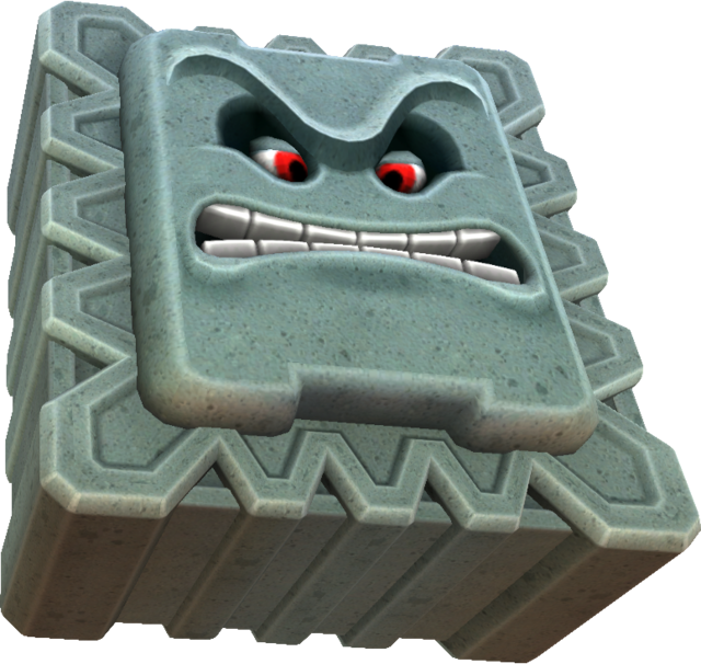 File:SMG2 Asset Model Big Thwomp.png - Super Mario Wiki, the Mario ...