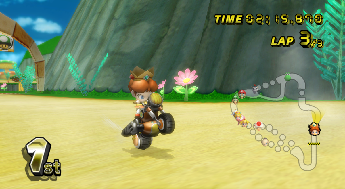 File:MKW Baby Daisy Driving Bit Bike Screenshot.png - Super Mario Wiki ...