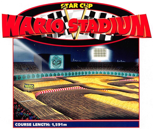 File:MK64 Wario Stadium art.jpg - Super Mario Wiki, the Mario encyclopedia