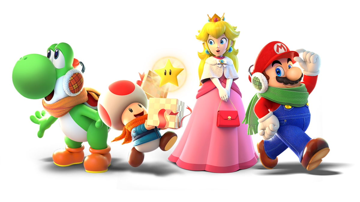 File:Mario Holiday 2021 group artwork.png - Super Mario Wiki, the Mario ...