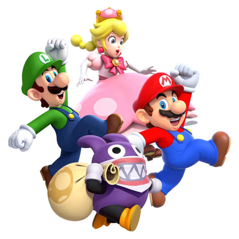 File:NSMBU Deluxe cast.png - Super Mario Wiki, the Mario encyclopedia