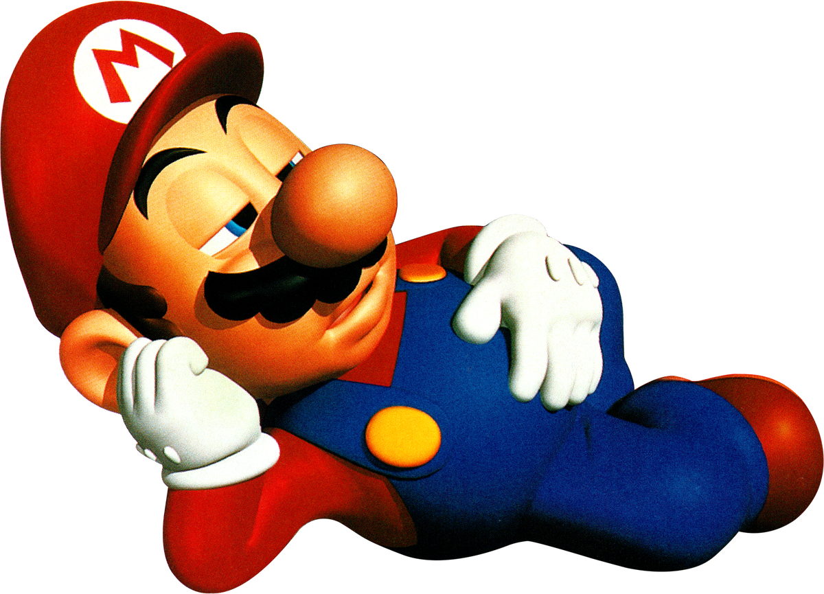 File:SM64 Mario Sleeping Artwork Alt.png - Super Mario Wiki, the Mario ...
