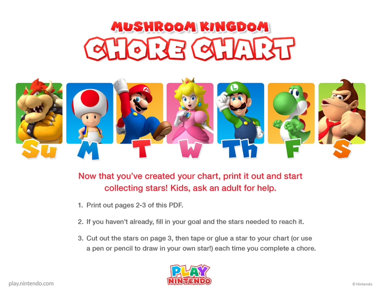 File:MushroomKingdomChoreChart-EnclosedInstructionSheet.png - Super ...