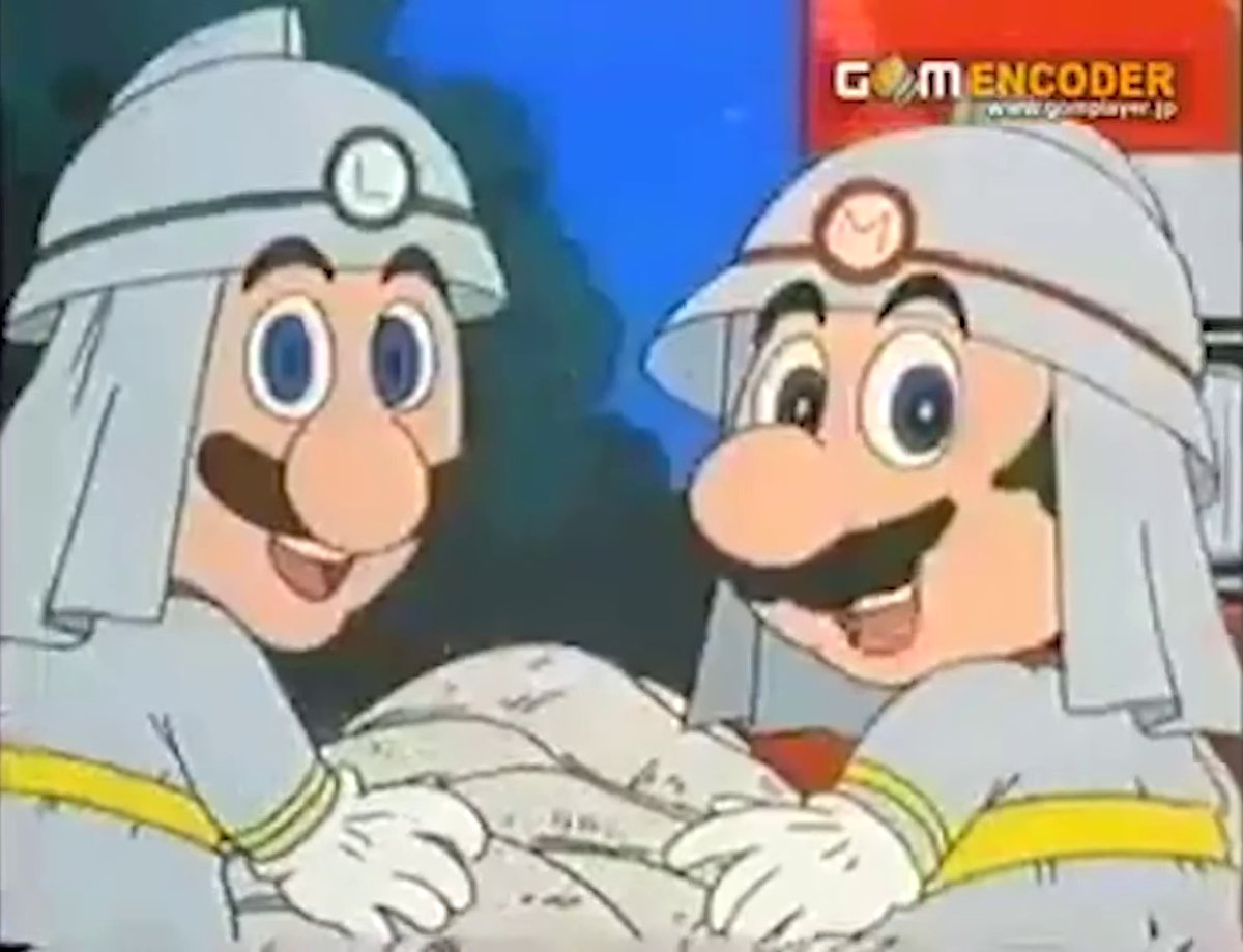 File:Luigi and Mario firefighters - Super Mario no Shobotai.png - Super ...