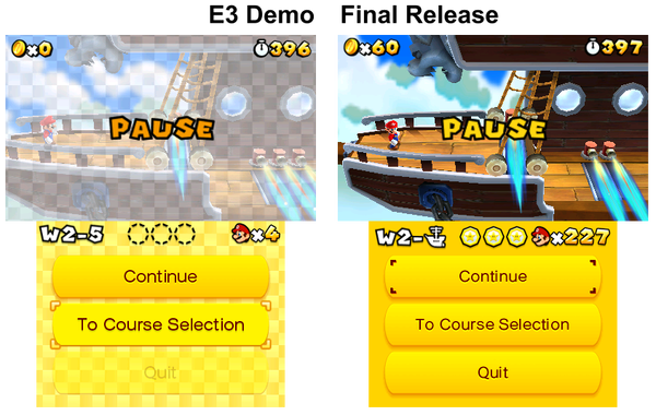 List of Super Mario 3D Land pre-release and unused content - Super ...