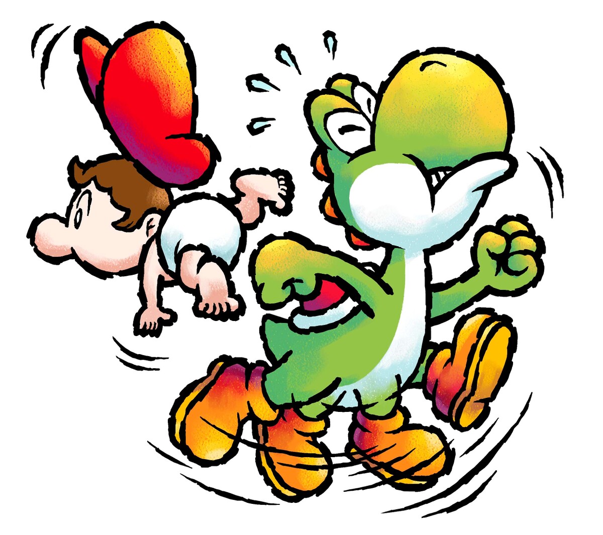 File:Yoshi fluttering YIDS artwork.jpg - Super Mario Wiki, the Mario ...