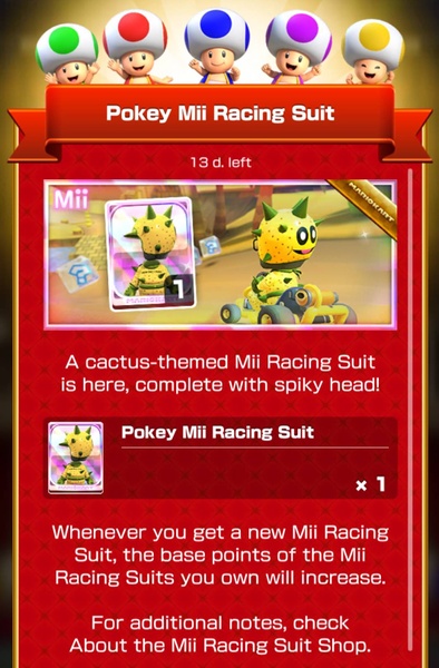 File:MKT Tour92 Mii Racing Suit Shop Pokey.jpg - Super Mario Wiki, the ...