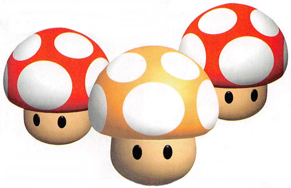 File:MK64 Mushroom types art.jpg - Super Mario Wiki, the Mario encyclopedia