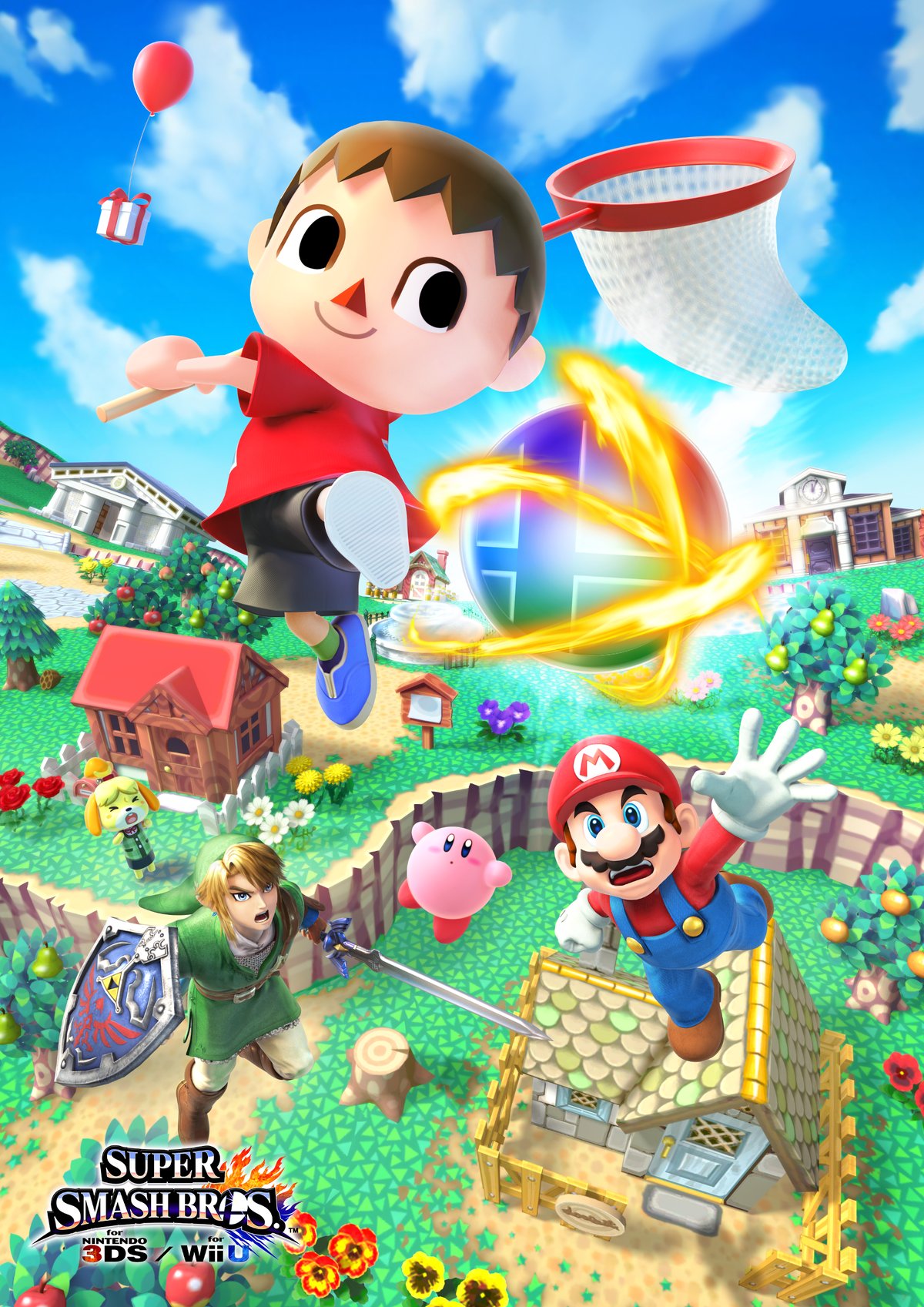 File:SSB4 - Villager Group Illustration.png - Super Mario Wiki, the ...