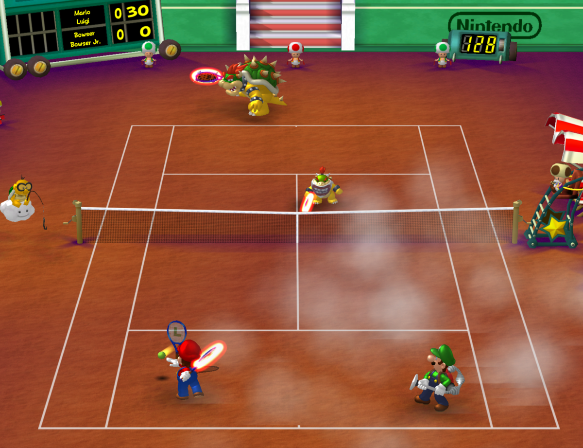 File:Peach Dome - Clay Court (night).png - Super Mario Wiki, the Mario ...