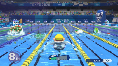 100m Freestyle (Mario & Sonic at the Olympic Games Tokyo 2020) - Super ...