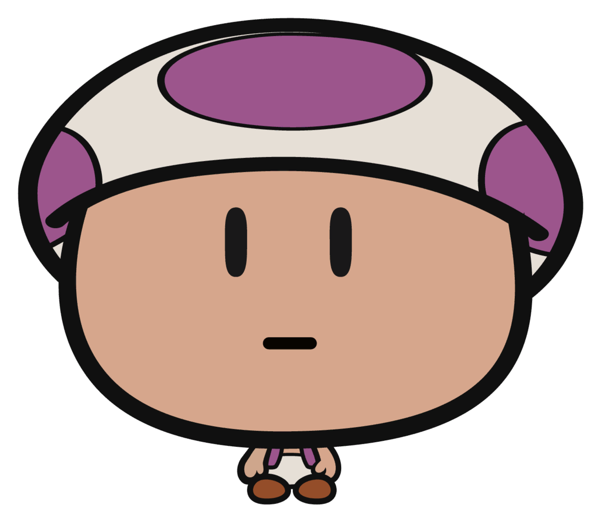 File:Big head purple Toad PMTOK sprite.png - Super Mario Wiki, the ...