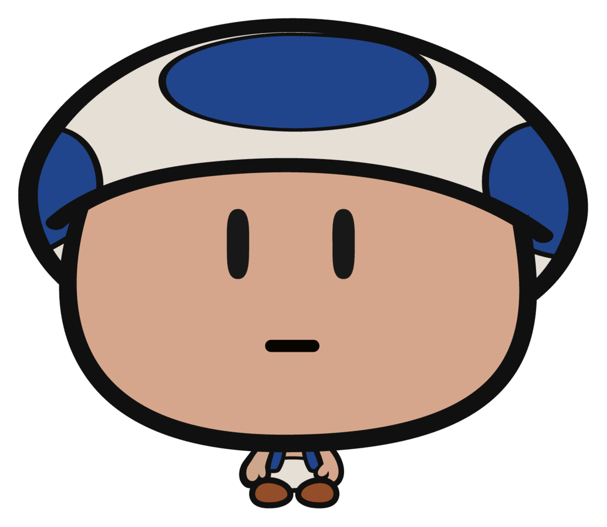 File:Big head blue Toad PMTOK sprite.png - Super Mario Wiki, the Mario ...