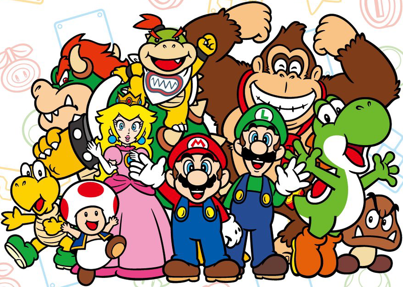 File:2D Mario group new unshaded.png - Super Mario Wiki, the Mario ...